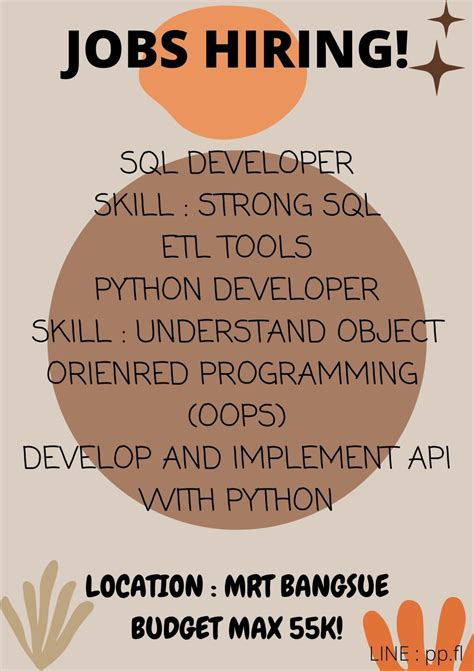 Sqldeveloper Pythondeveloper Jobhiring Chubpanit Kanompang Noimanee