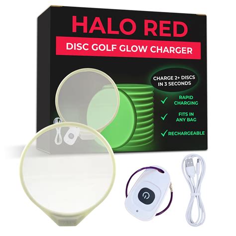 Halo Red Disc Golf Glow Charger Glow Disc Uv Flashlight Glow Disc