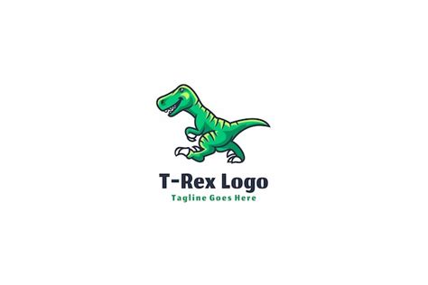 Premium Vector Vector Logo Illustration T Rex Cute Simple Mascot Style