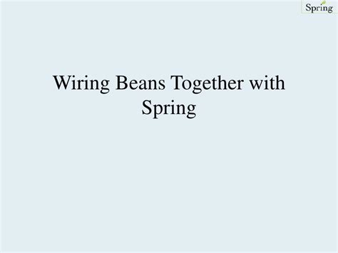 Ppt Introduction To The Spring Framework Powerpoint Presentation