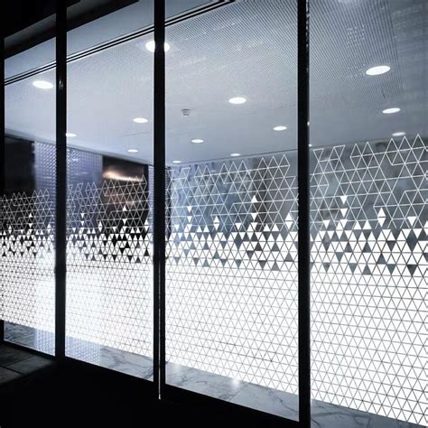 Glass Partitions In A Modern Office Triangle Pattern Window Triangle