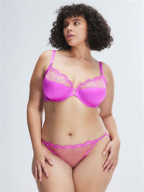 Loveline Satin Half Cup Demi Bra In Purple Savage X Fenty