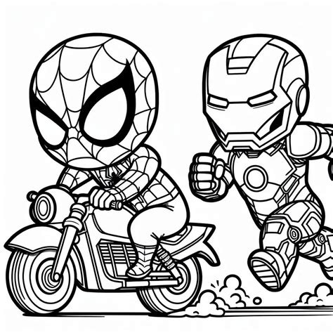 52 Spiderman Motocicleta Para Colorear Acción Y Aventura A Toda Velocidad