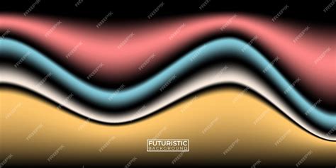 Premium Vector Colorful Fluid And Wavy Gradient Mesh Background Template Copy Space Set