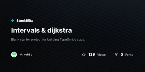 Intervals And Dijkstra Stackblitz