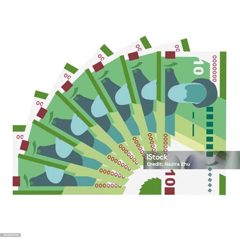 이란 리알 벡터 일러스트 레이 션입니다 이란 아프가니스탄 하지 시리아 머니 세트 번들 지폐 지폐 100000 Irr 플랫 스타일 흰색 배경에 격리 심플한 미니멀 디자인 0