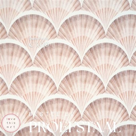 Behang Shells Peach Love This Art