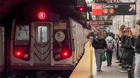 R Trains Via The Manhattan Bridge At Canal St Youtube
