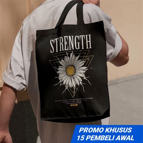 Jual Tas Totebag Kanvas Premium Strength Totebag Aesthetic Totebag Kuliah Totebag Unisex