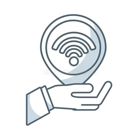 Wireless Signal Waves Icon Stock Vector Illustration Of User 93338200