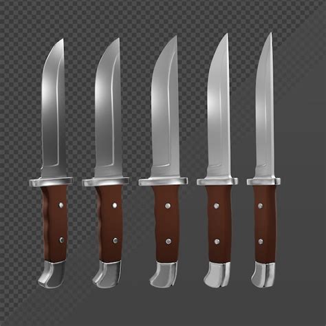 Premium Psd 3d Rendering Of Shiny Knife Kitchen Tool Perspective View