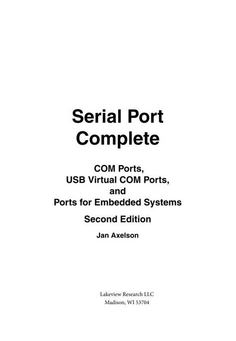 PDF Serial Port Complete DedicatedTeacher ComSerial Port Complete Ports USB Virtual
