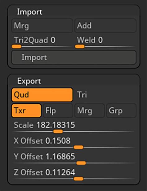 Exporting And Importing Same Mesh ZBrushCentral