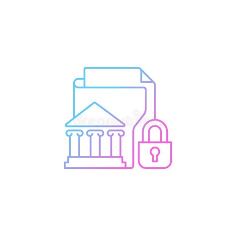 Classified Information Gradient Linear Vector Icon Stock Vector