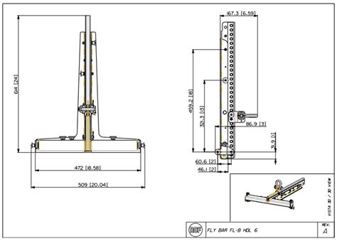 FL B HDL 6 RCF Flybar para HDL 6 A HDL 12 AS HDL 26 A HDL 35 AS Corporación Ultramar