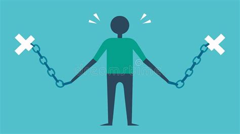 Breaking The Chains An Individual Stands Confidently Using A Pair Of