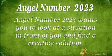 Angel Number 2023 Meaning Creative And Innovative Sunsigns Org
