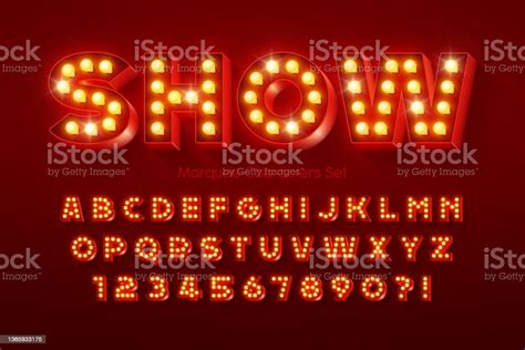 알파벳 디자인 윤곽 Led 램프 문자 및 숫자를 표시합니다 Led 조명에 대한 스톡 벡터 아트 및 기타 이미지 Led 조명 컴퓨터 글자 Burlesque Istock