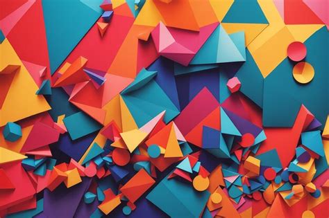 Premium Ai Image Explain The Principles Of Creating Visually Dynamic Abstract Geometric