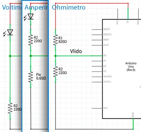 Voltímetro Amperímetro E Ohmímetro C Arduino Mundo Projetado