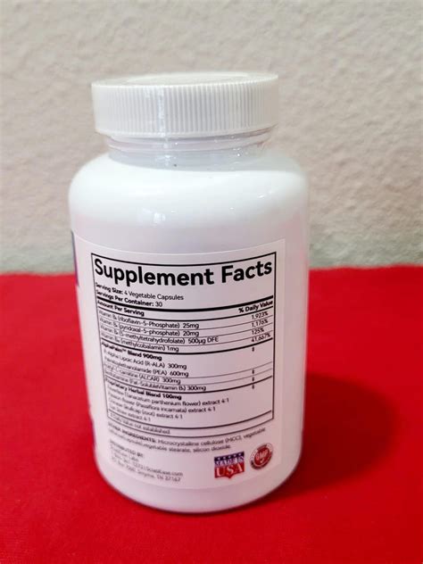 Sciatiease Labs Sciatic Nerve Formula Alphapalm Pea Vitamin B 120 Caps