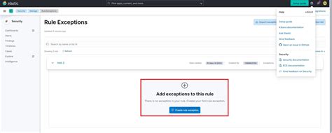 Security Solution Add Exceptions To This Rule Is Showing For Exception List Issue