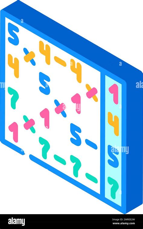 Radix Sort Algorithm Isometric Icon Vector Illustration Stock Vector