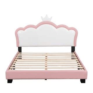 Full Size Upholstered Princess Bed With Crown Headboard Full Size