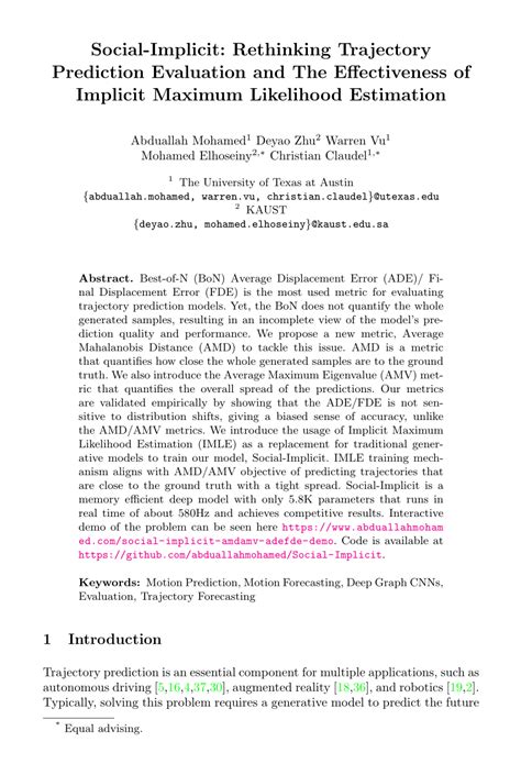 Pdf Social Implicit Rethinking Trajectory Prediction Evaluation And