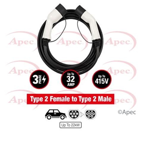 Shop Apec Ev Charging Cable 32a 5m Ev Charging Stations And Accessories Zoro Uk Business