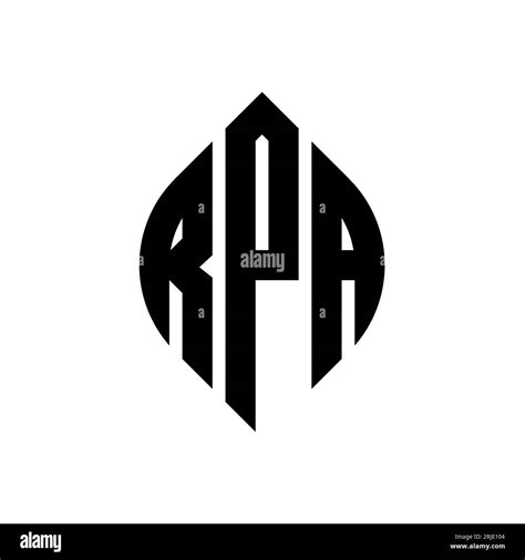 RPA Circle Letter Logo Design With Circle And Ellipse Shape RPA