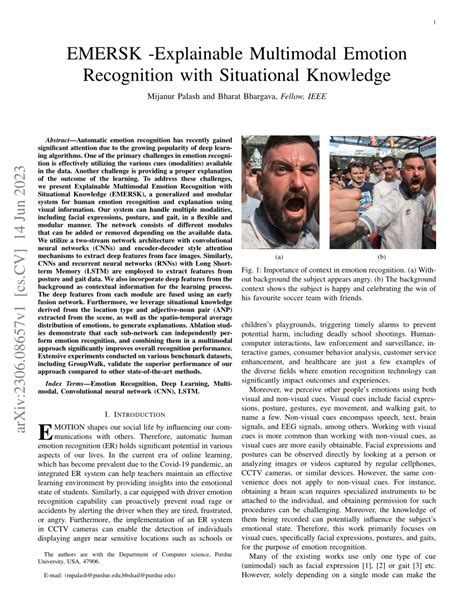 Pdf Emersk Explainable Multimodal Emotion Recognition With Situational Knowledge
