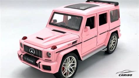 خرید ماکت بنز جی کلاس صورتی مقیاس 124 فروش ویژه کاریزو