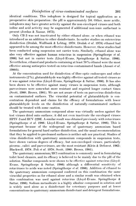 Chemical Disinfection Of Non Porous Inanimate Surfaces Experimentally