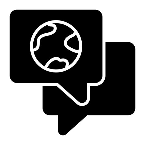 World Globe On Chat Bubble Denoting Vector Of Eco Conversation Premium Design Vector