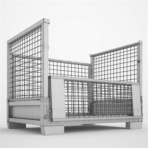 3d Model Collapsible Cage Pallet 08 Turbosquid 2076854
