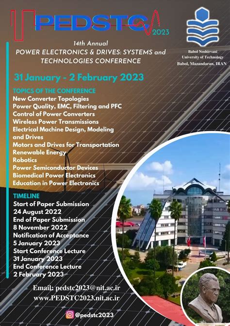 Pedstc2023 Will Be Held In Babol Noshirvani University Of Technology