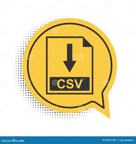 Black Csv File Document Icon Download Csv Button Icon Isolated On