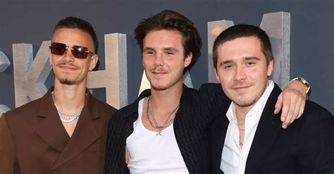David Beckhams Sons Brooklyn Romeo And Cruz Recreate Dads Iconic