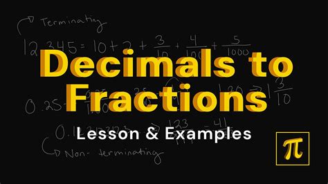 how to convert decimals to fractions easy terminating vs non