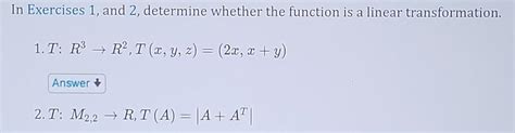Solved In Exercises 1 And 2 Determine Whether The Function Chegg Com