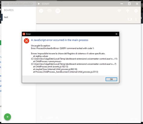 Javascript Error Voicemeeter Bug · Issue 614 · Rivafarabideckboard · Github