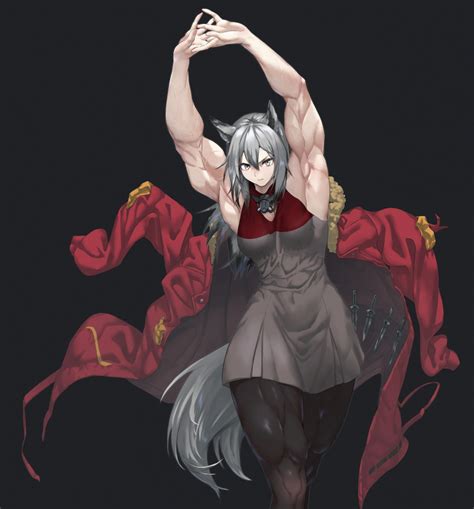 Rule 34 702 96 Arknights Armpits Arms Up Muscular Muscular Female Projekt Red Arknights