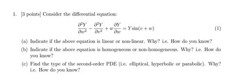 1 3 Points Consider The Differential Equation