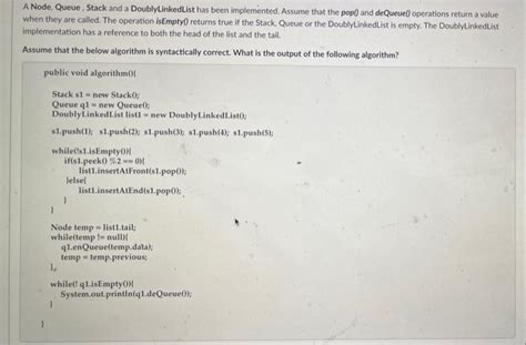solved a node queue stack and a doublylinkedlist has been