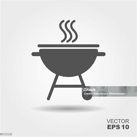 그릴 아이콘 벡터 기호 플랫 픽토그램 바베큐 기호 로고 그림입니다 고기에 대한 스톡 벡터 아트 및 기타 이미지 고기 구이 굽기 Istock
