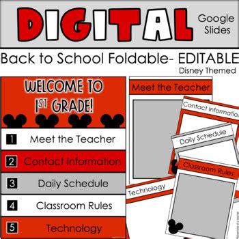 Back To Babe Digital Foldable Google Slides Disney Themed TpT