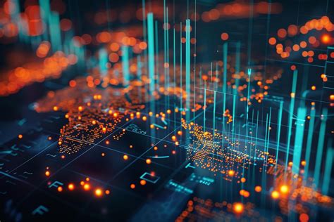 Global Network Data Visualization Premium Ai Generated Image