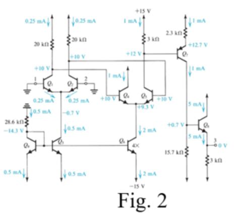 Solved Analyze The Dc Bias Of The Bipolar Op Amp Circuit Of