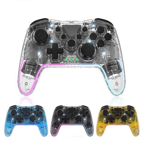 Wireless RGB Narsta Gamepad Para Sa Nintendo Switch HDTV Box Ps Console PC Joystick Transparent
